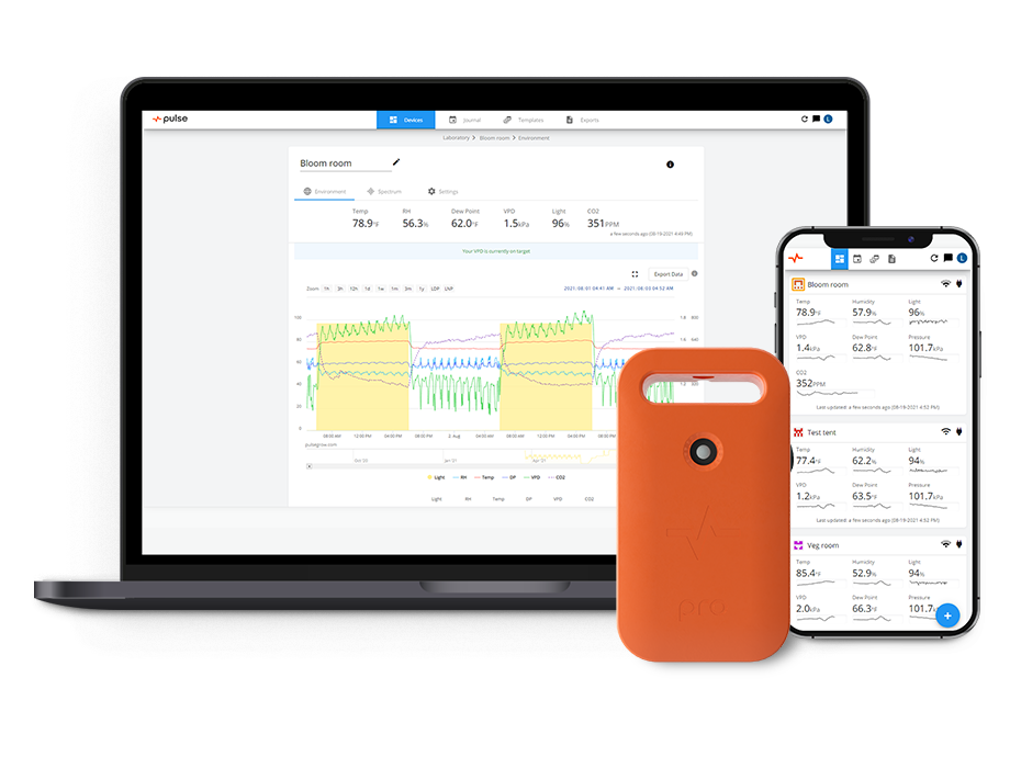 Pulse Grow - Pulse One Grow Room Monitor - Track VPD, Temperature, Rh