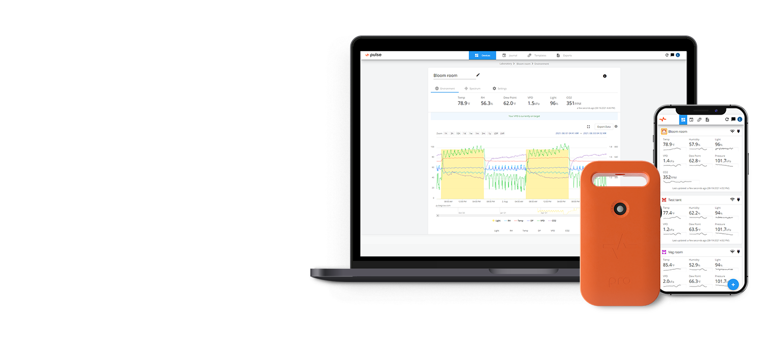 Pulse Grow - Pulse One Grow Room Monitor - Track VPD, Temperature, Rh